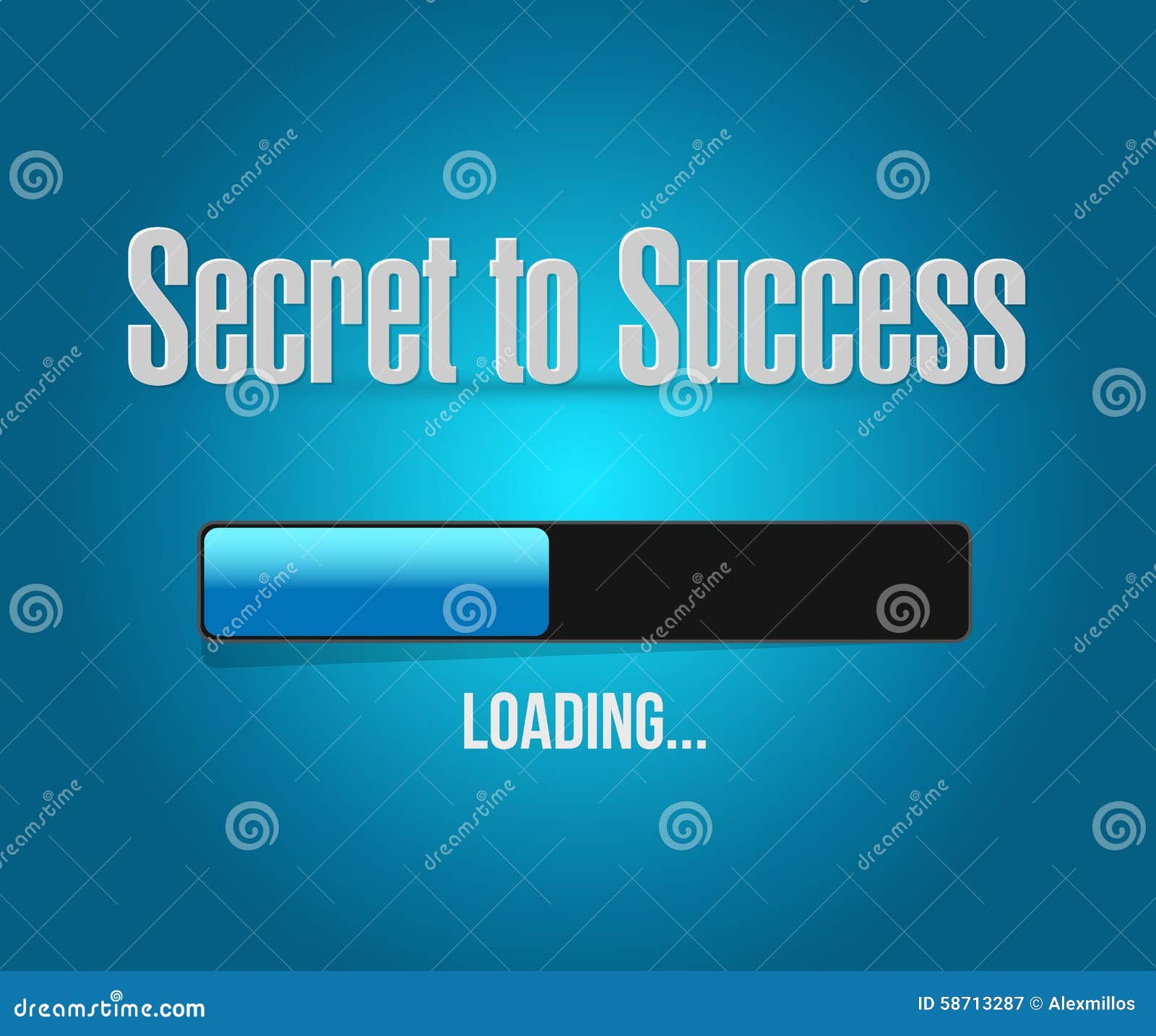 Secret To Success Loading Bar Sign Concept Stock Illustration ...