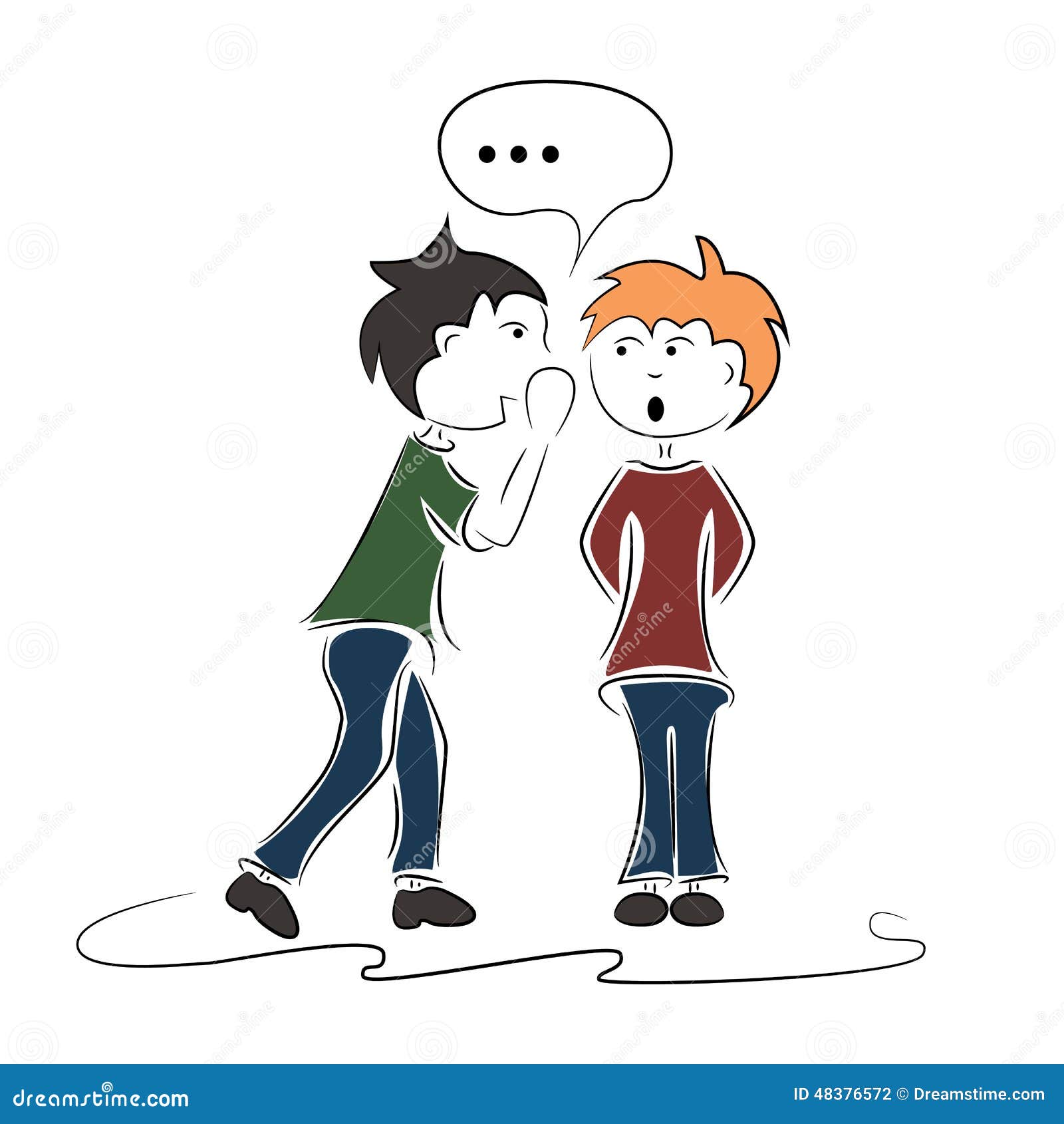 The Secret stock vector. Illustration of discussion, talk - 48376572