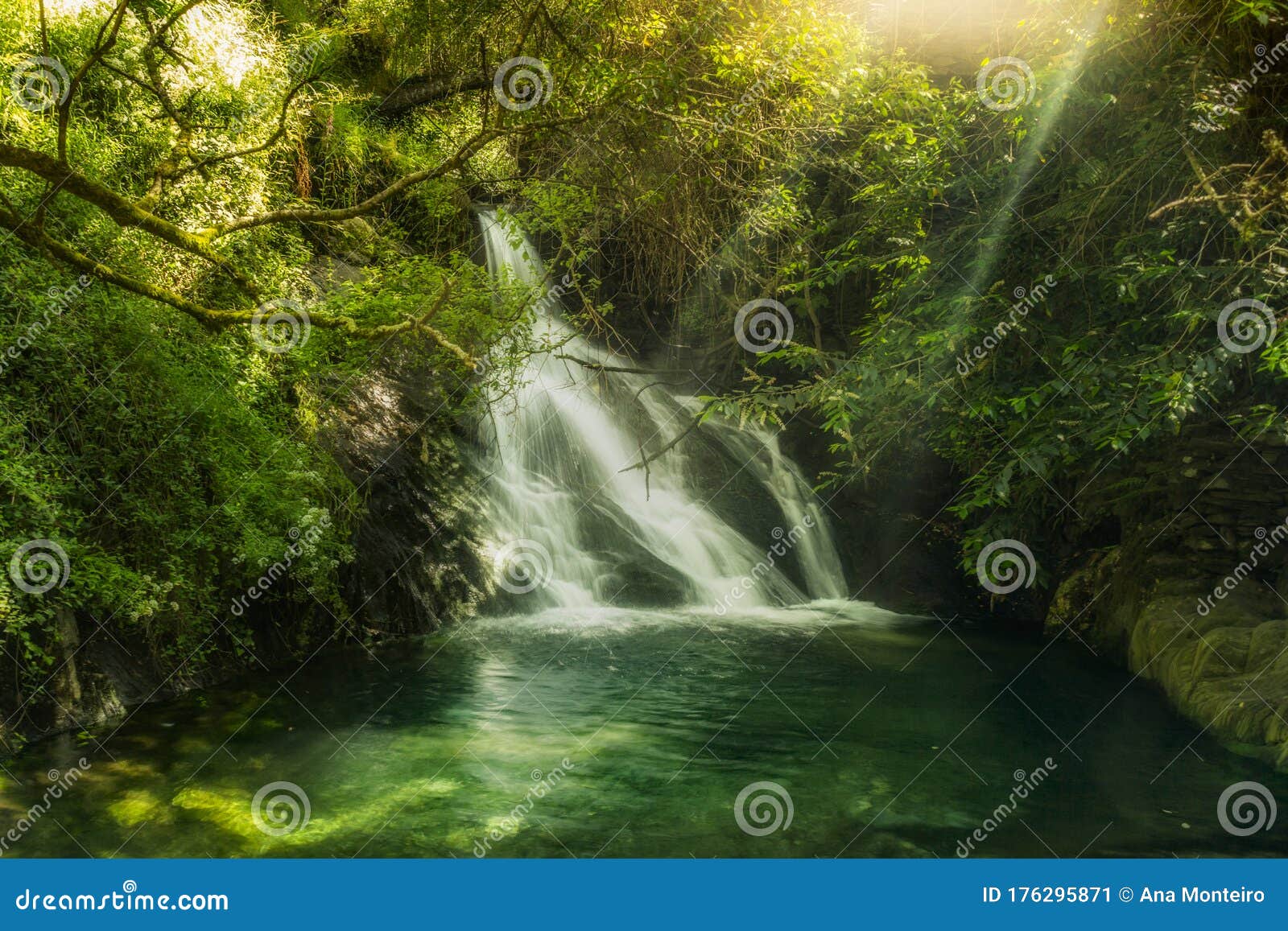 The secret waterfall stock image. Image of ligth, water - 176295871