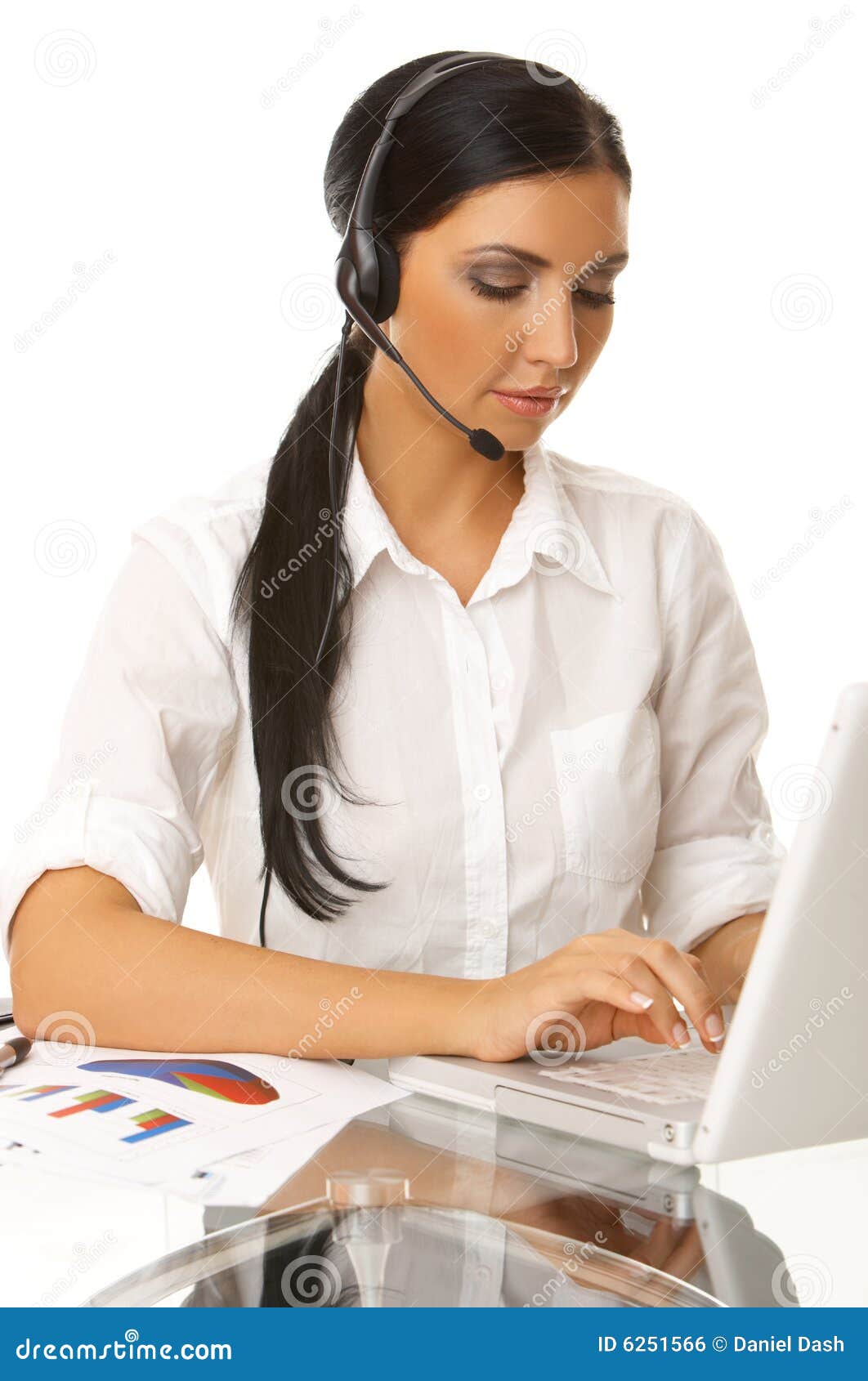 Secretaresse online stock foto. Image of agent, één, persoon - 6251566