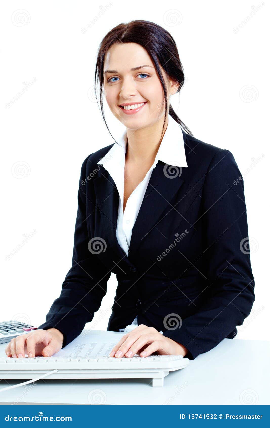 Secretaria feliz foto de archivo. Imagen de positivo - 13741532