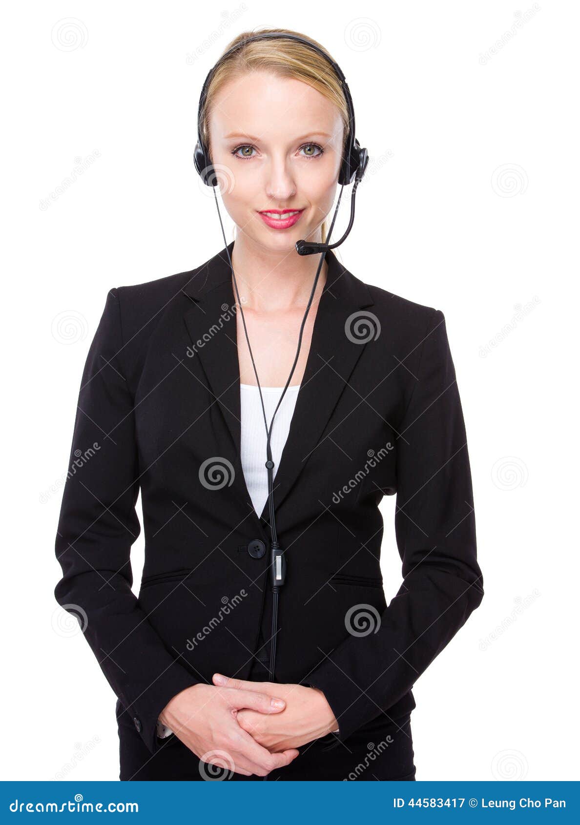 Secretaria sonriente imagen de archivo. Imagen de cliente - 44583417