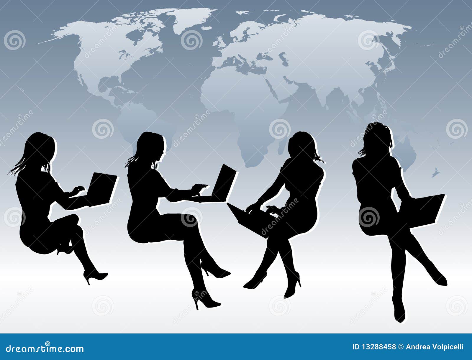 Secretarias ilustración del vector. Ilustración de wallpaper - 13288458