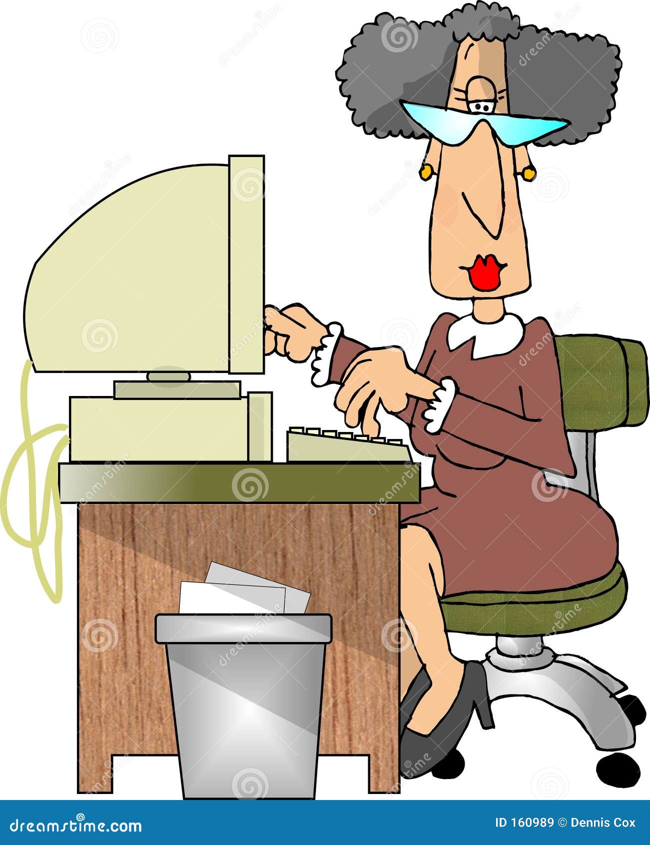 Secretary stock illustration. Illustration of woman, kindergarten - 160989