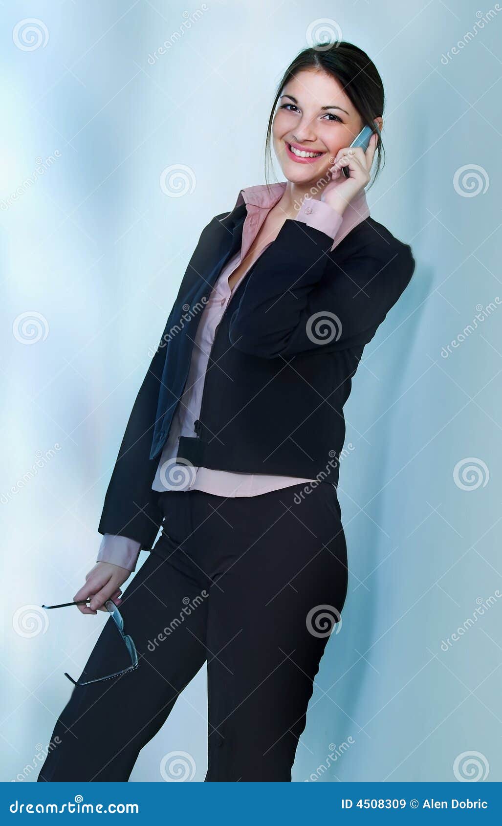 Secretary stock image. Image of good, female, blue, height - 4508309