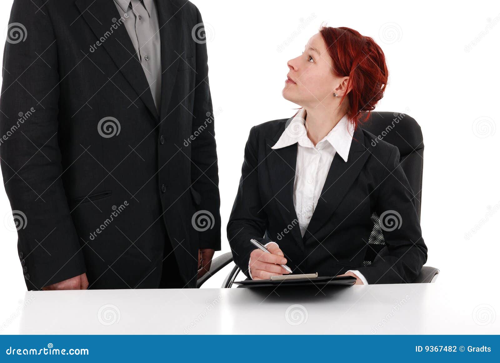 Secretary stock photo. Image of lady, desk, businessman - 9367482