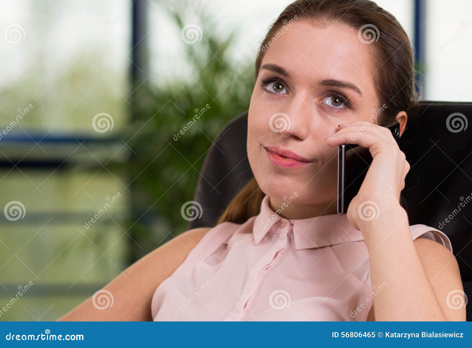 Secretary Being on the Phone Stock Image - Image of break, occupation ...