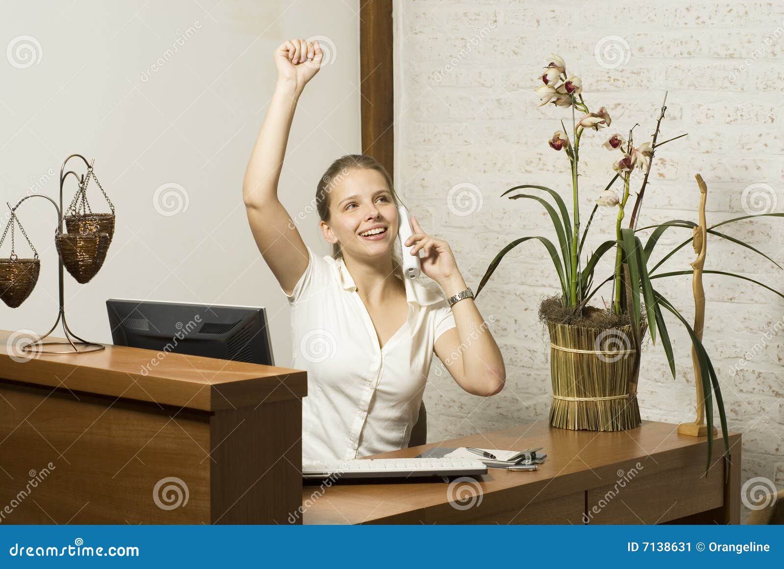 Secretary Celebrating stock image. Image of executive - 7138631