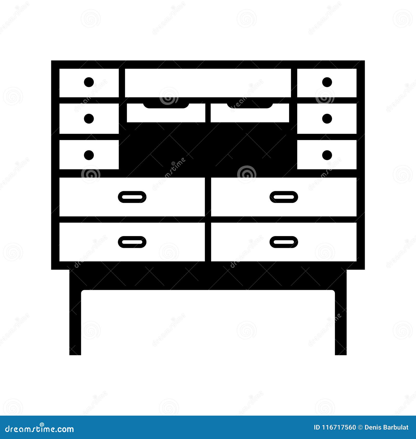 Secretary desk stock vector. Illustration of sign, interior - 116717560