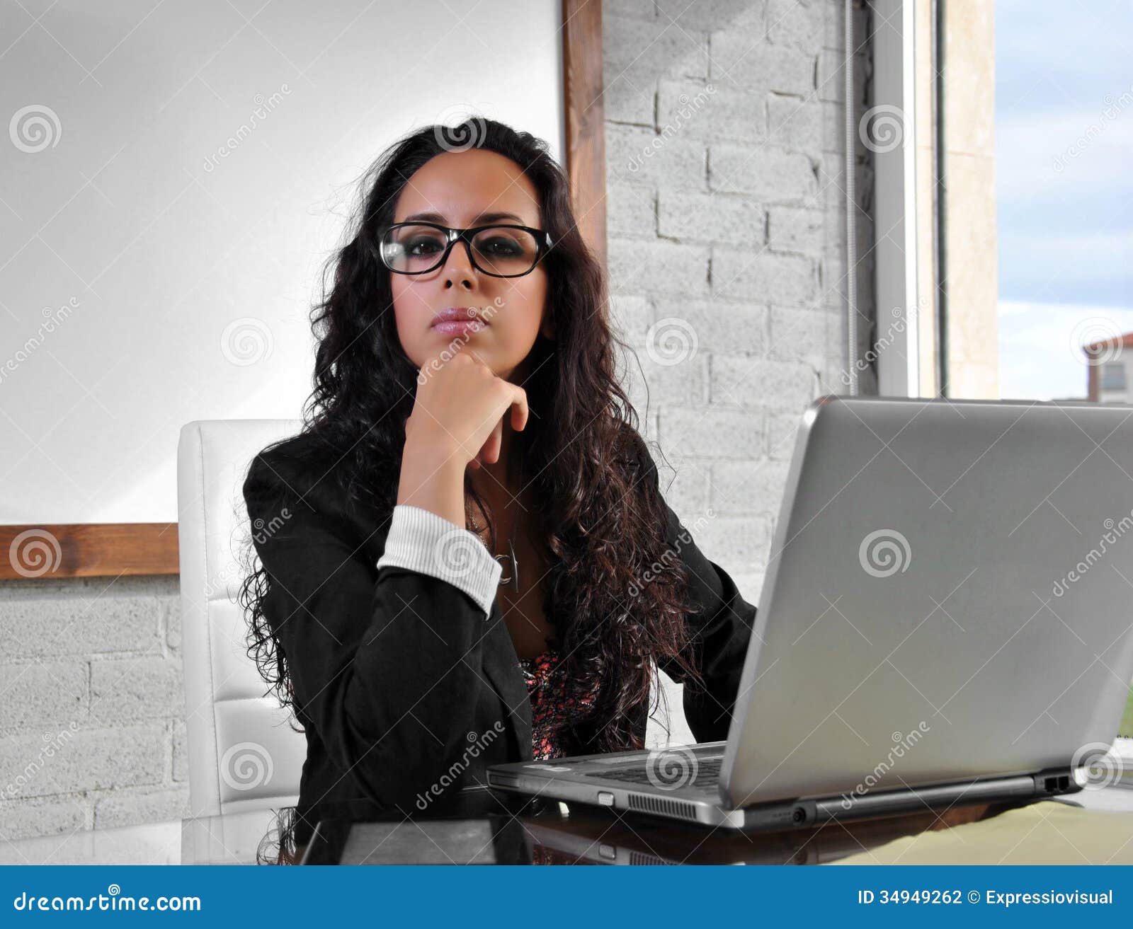 Secretary in his office stock photo. Image of hair, people - 34949262