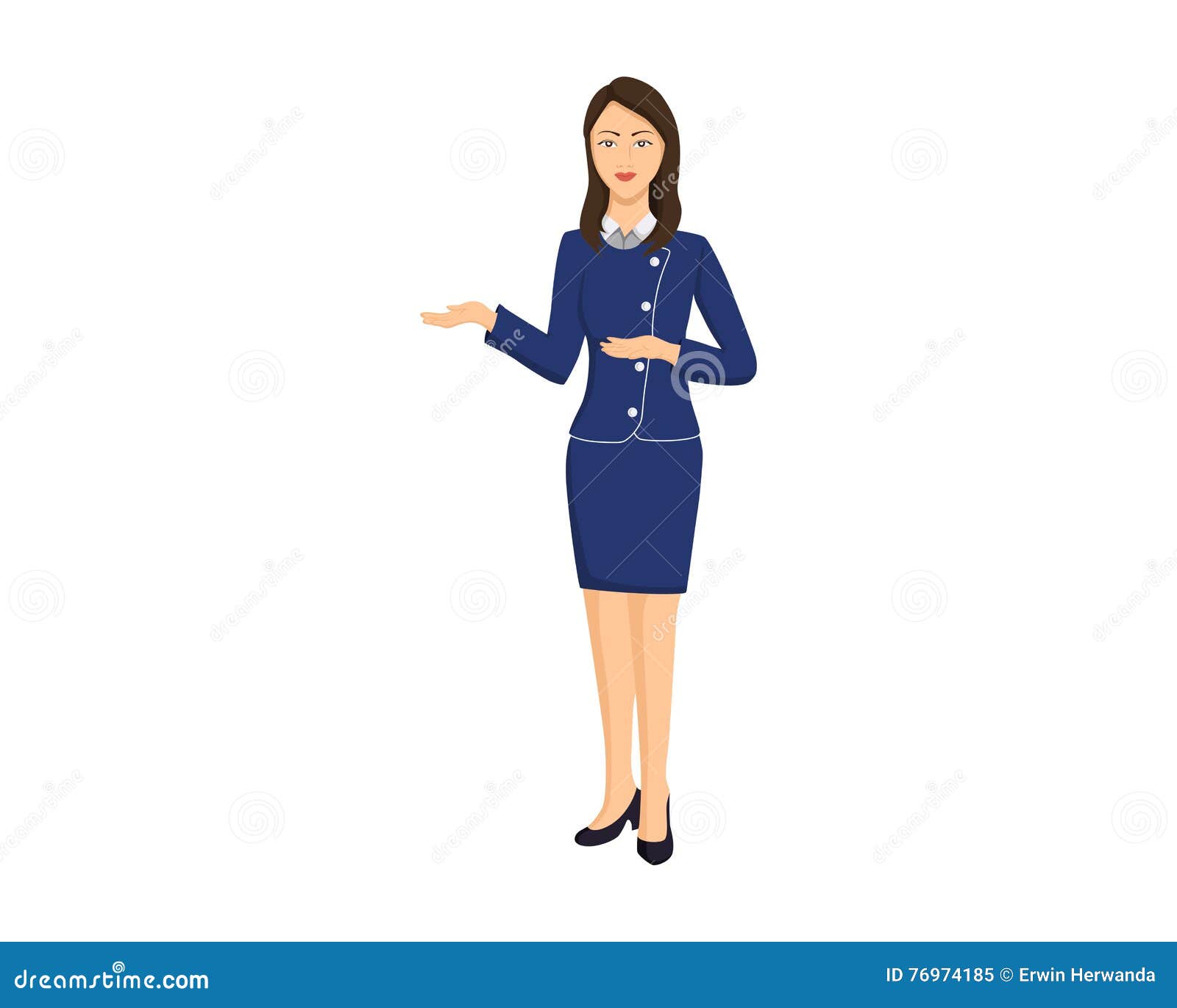 Secretary illustration stock vector. Illustration of partners - 76974185