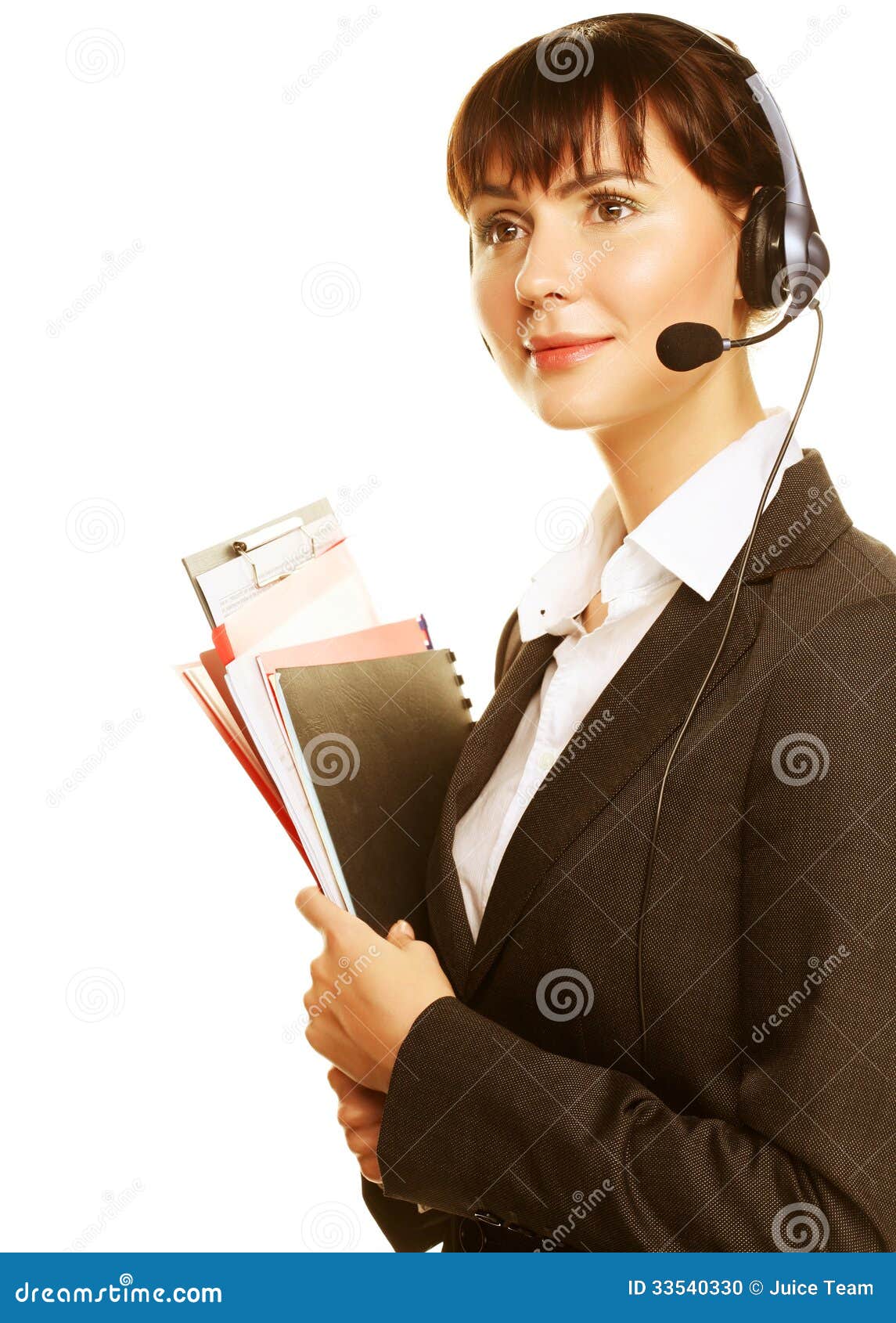 Secretary Isolated on White Stock Photo - Image of center ...