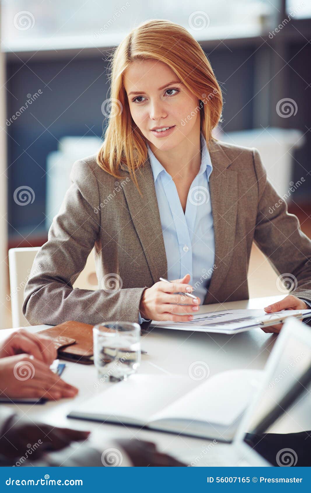 Secretary at meeting stock image. Image of person, businesspeople ...