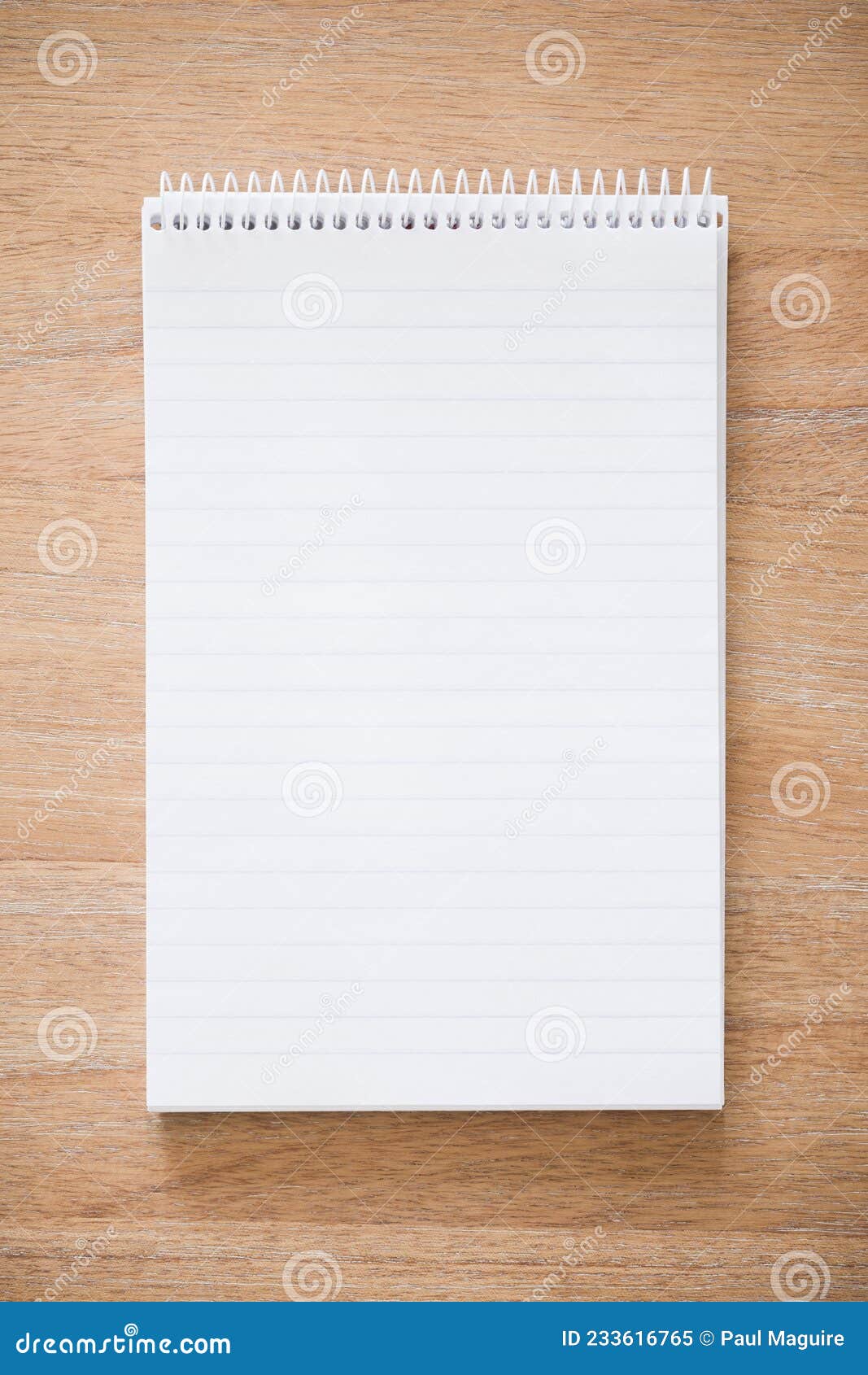 Secretary Notepad Open on a Desk Stock Image - Image of copyspace ...