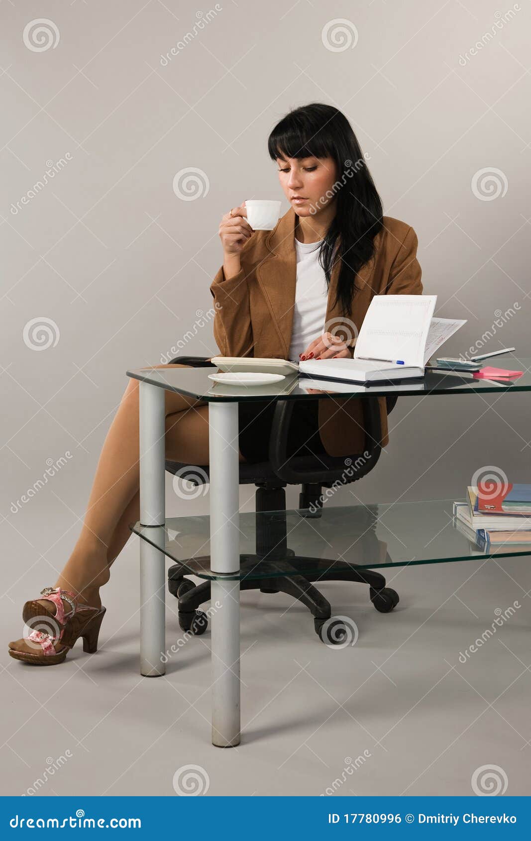 Secretary in a office stock photo. Image of clerk, collar - 17780996