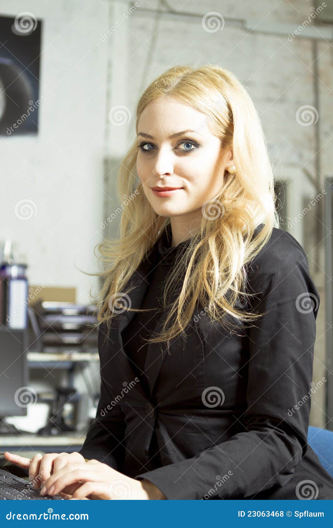 Secretary in the office stock photo. Image of office - 23063468