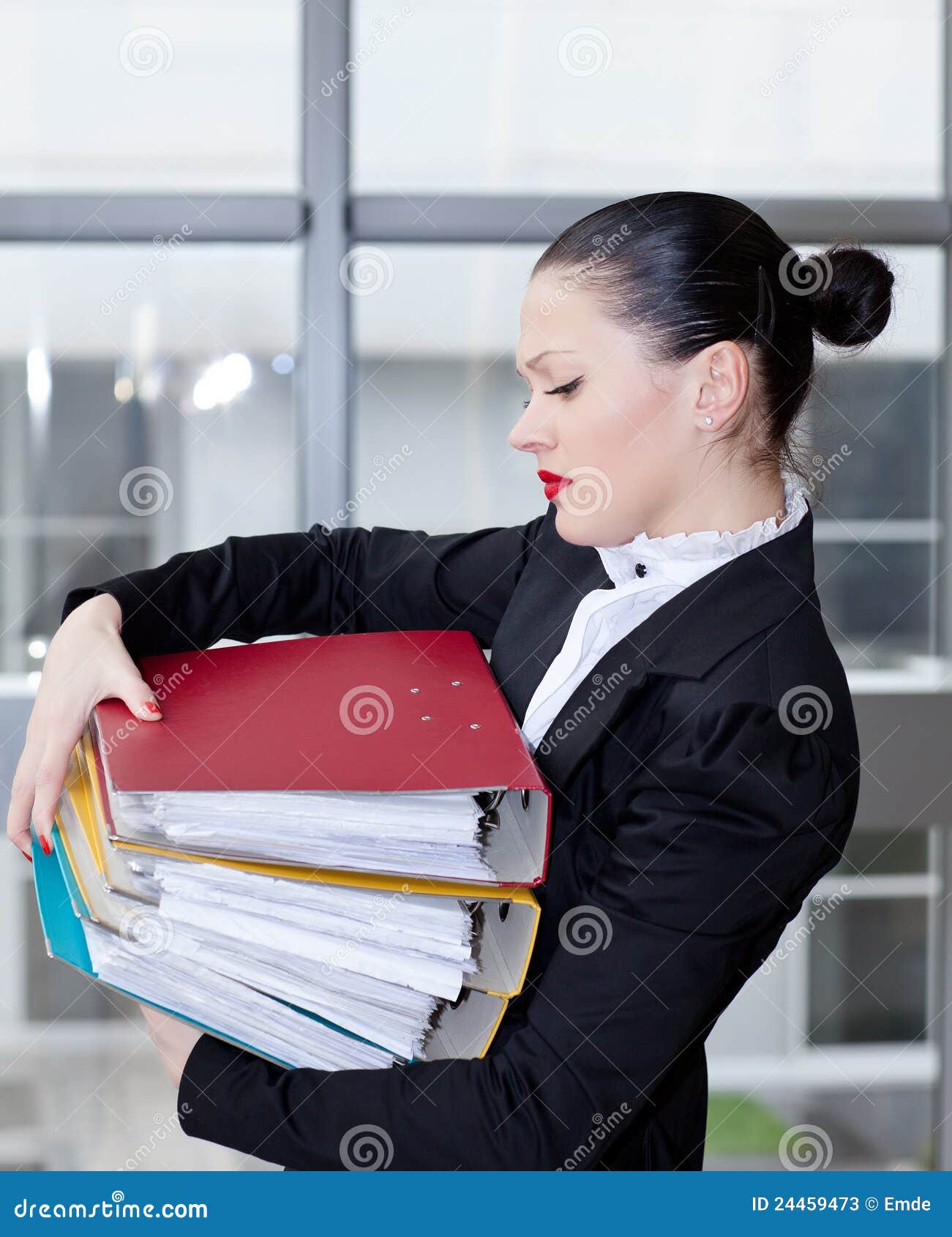 Secretary in the office stock image. Image of office - 24459473
