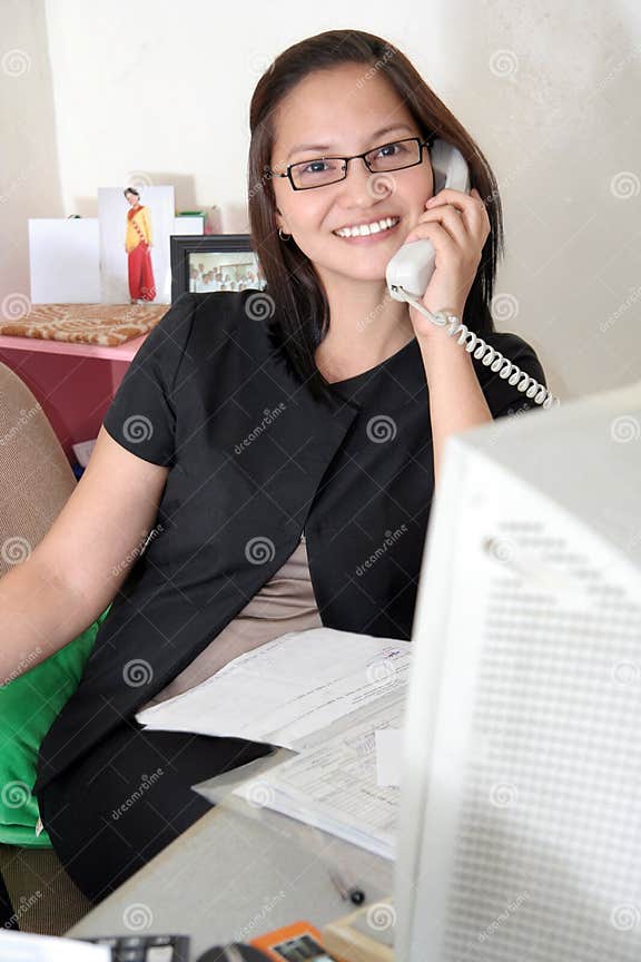 Secretary at office stock photo. Image of woman, administration - 4795362