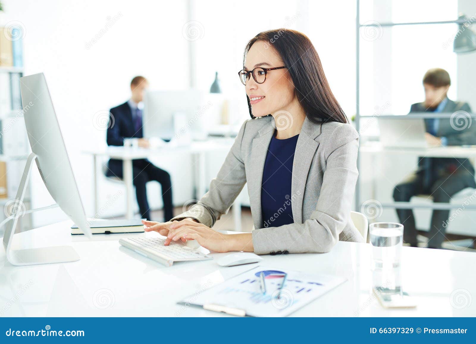 Secretary in office stock image. Image of business, businesswoman ...