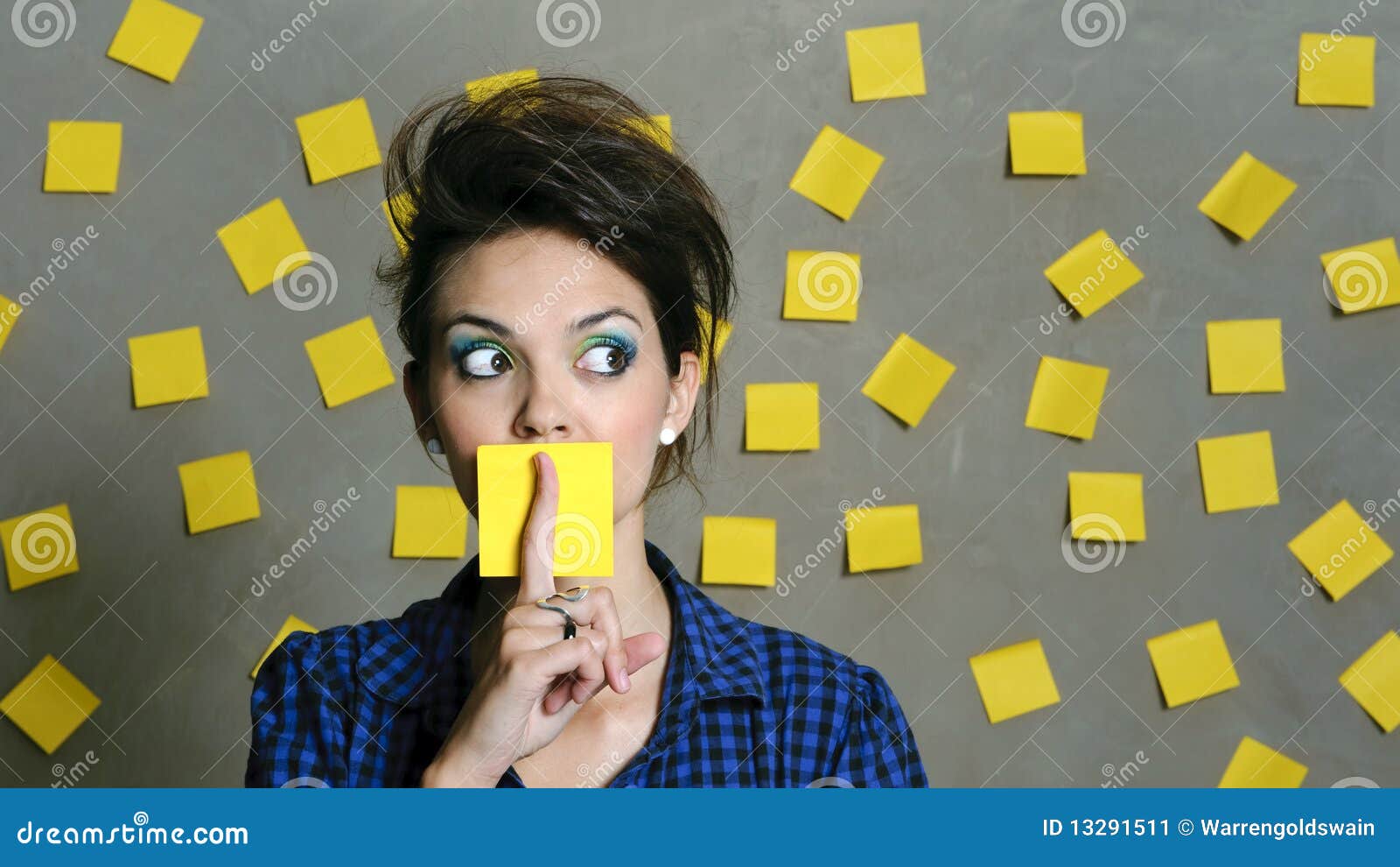 Secretary overwhelmed stock image. Image of fashion, cute - 13291511
