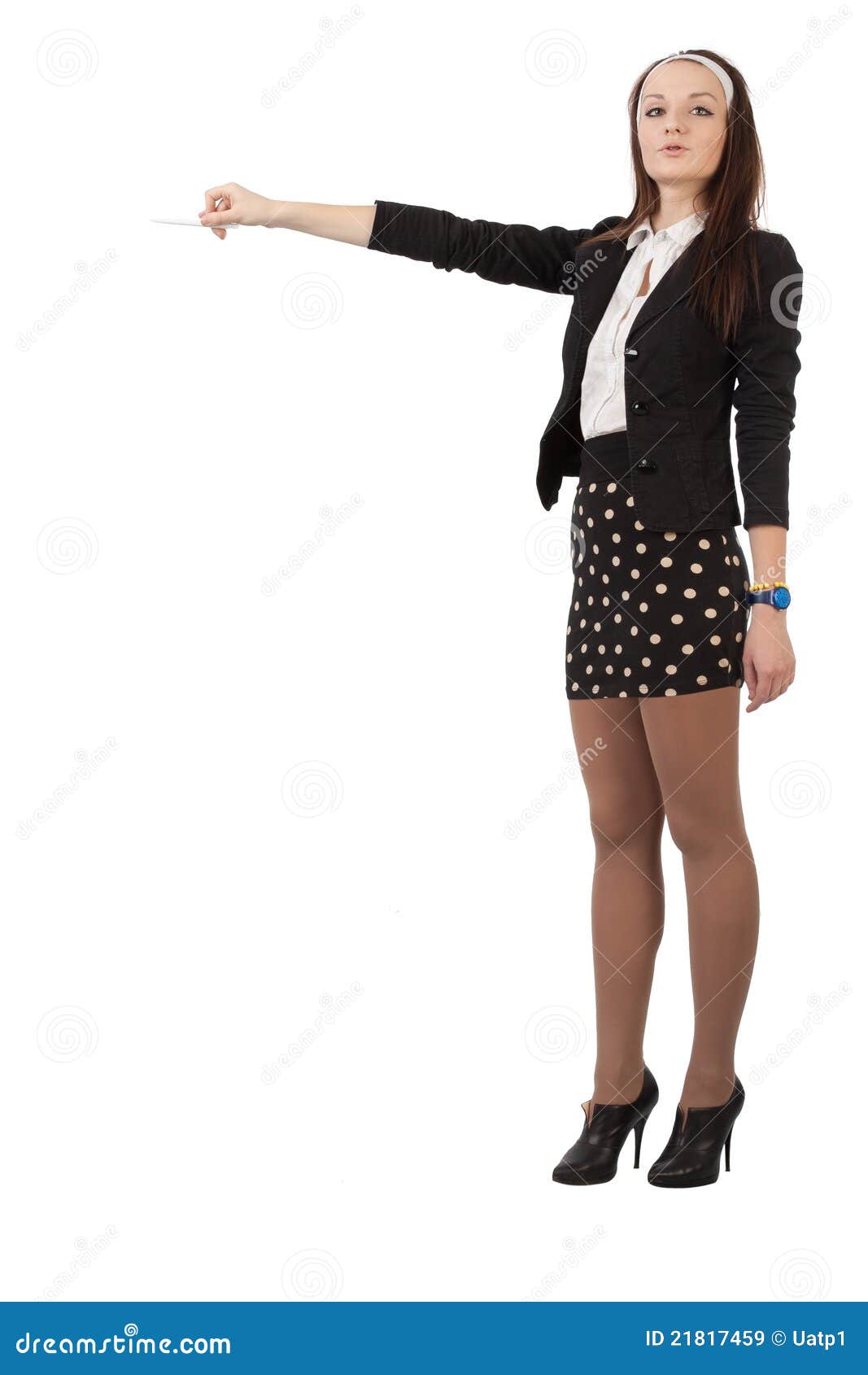 Secretary at a Presentation Stock Image - Image of office, hand: 21817459