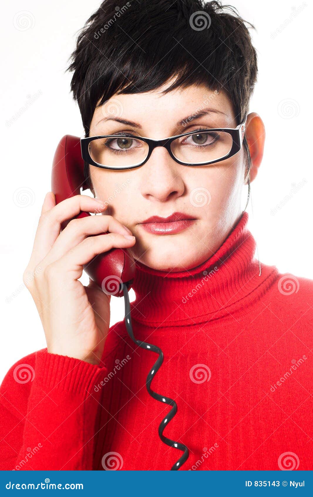 Secretary in red stock image. Image of online, help, corporate - 835143