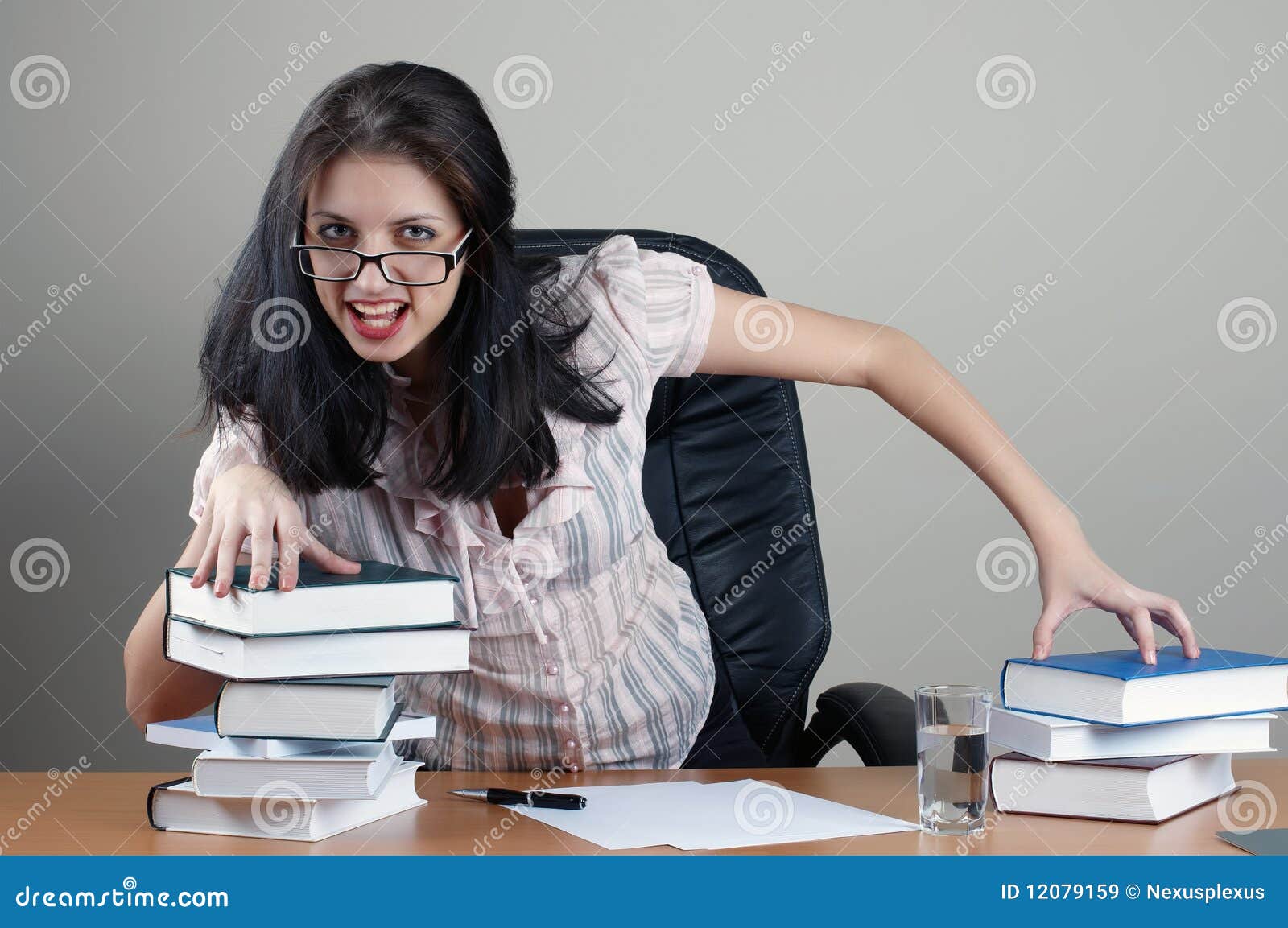 Secretary sit at the table stock image. Image of expertise - 12079159