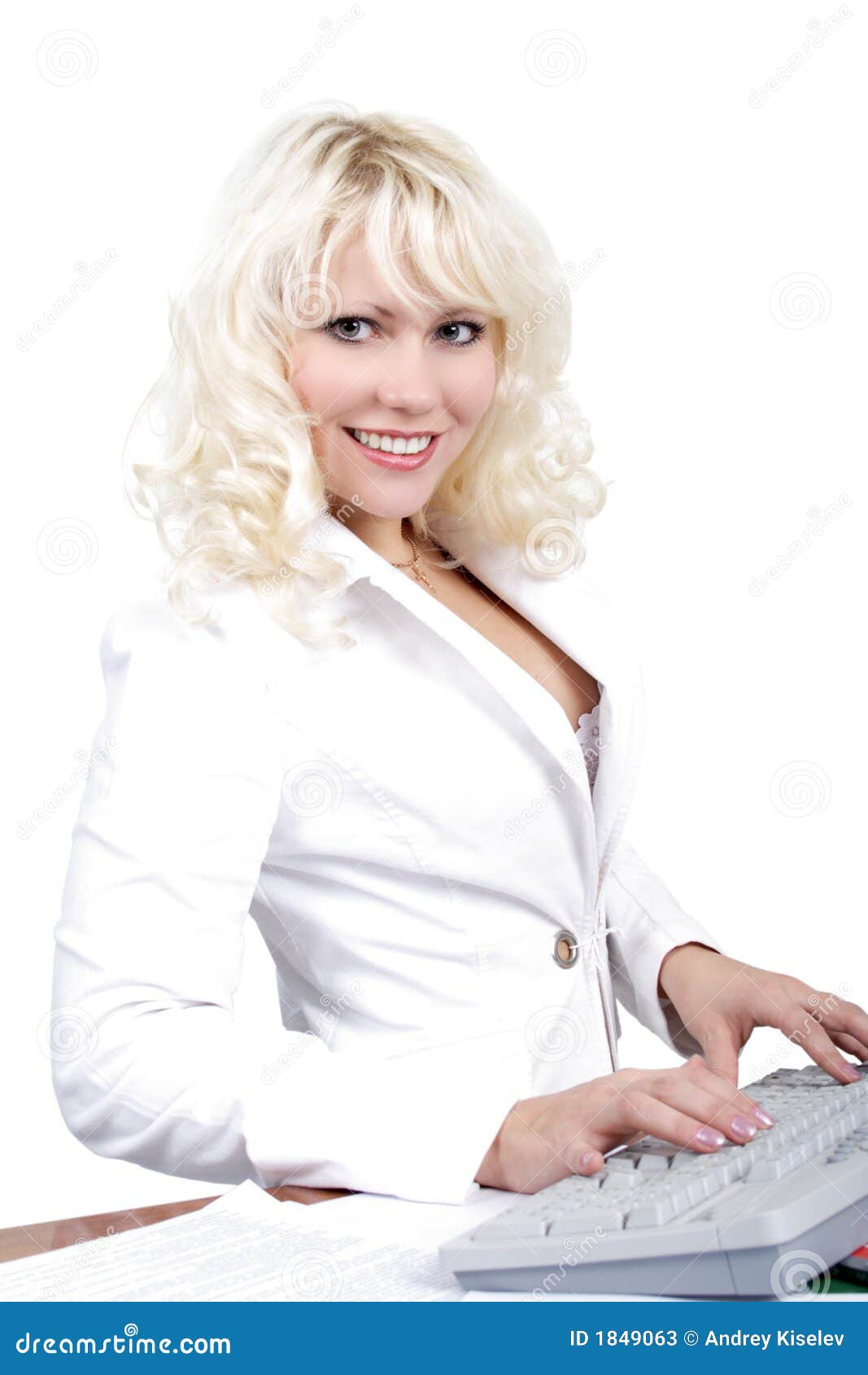 Secretary smiles stock image. Image of happy, executive - 1849063