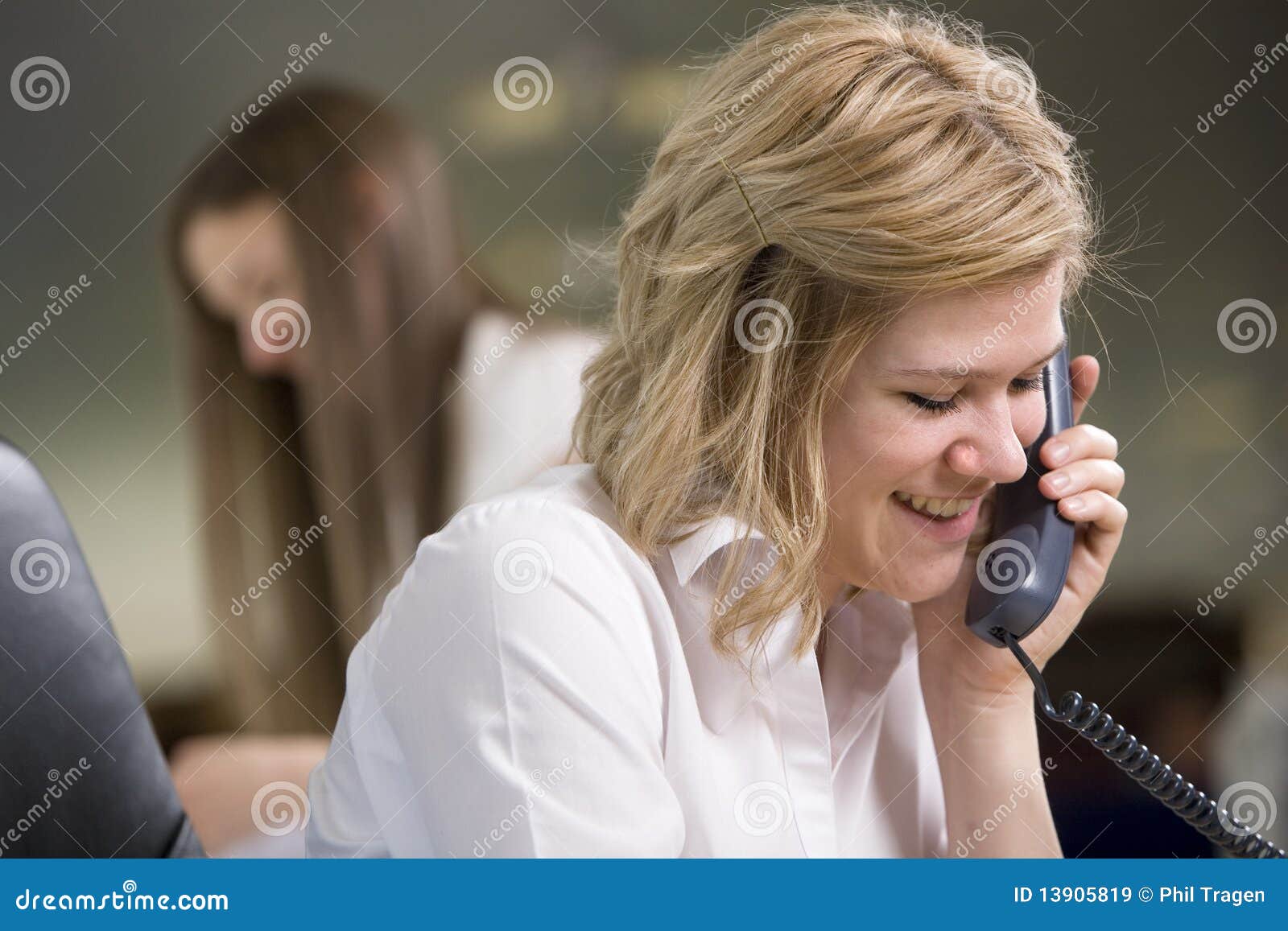Secretary Taking Notes Over the Phone Stock Image - Image of happy ...