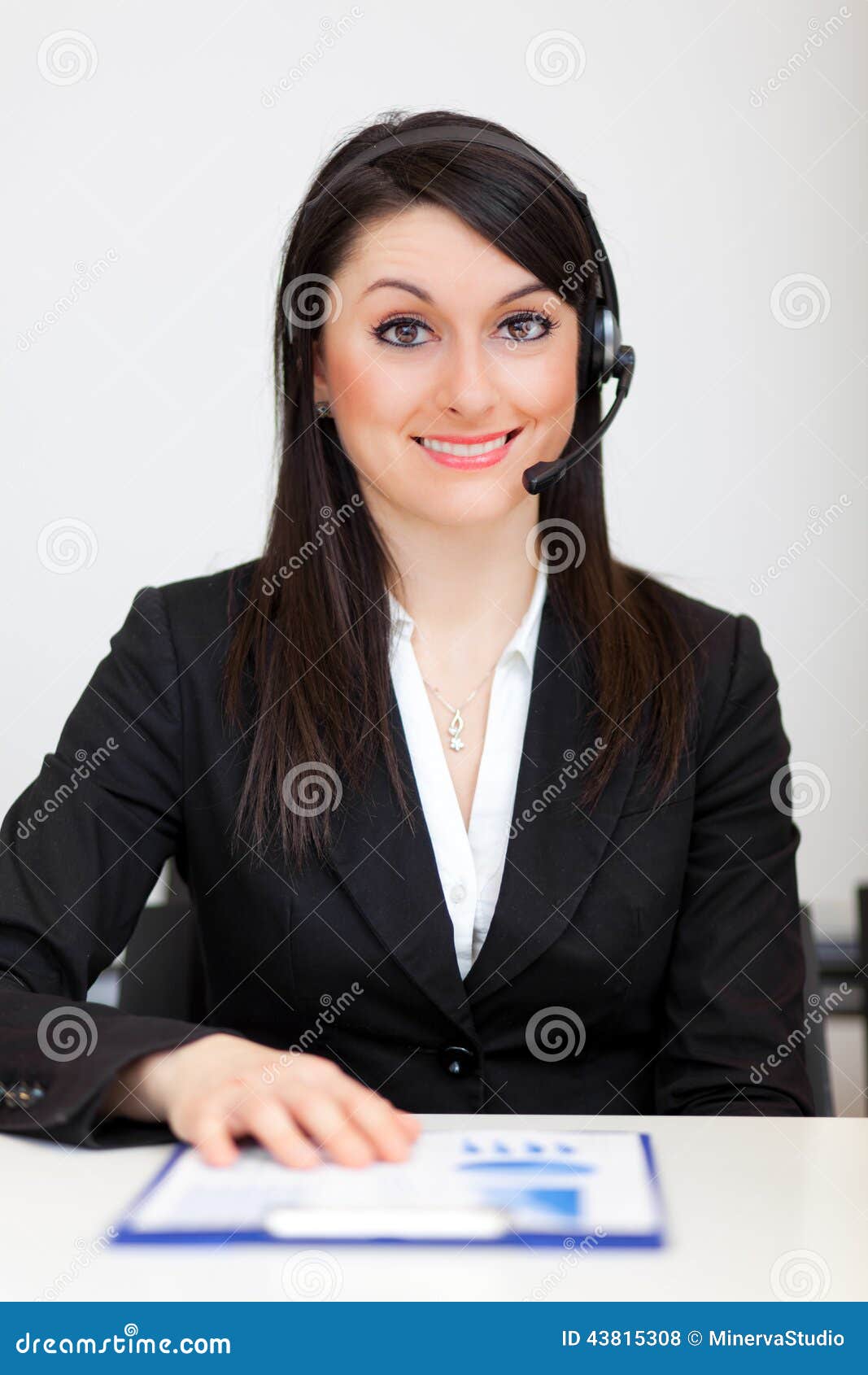 Secretary Talking at the Phone Stock Photo - Image of business ...
