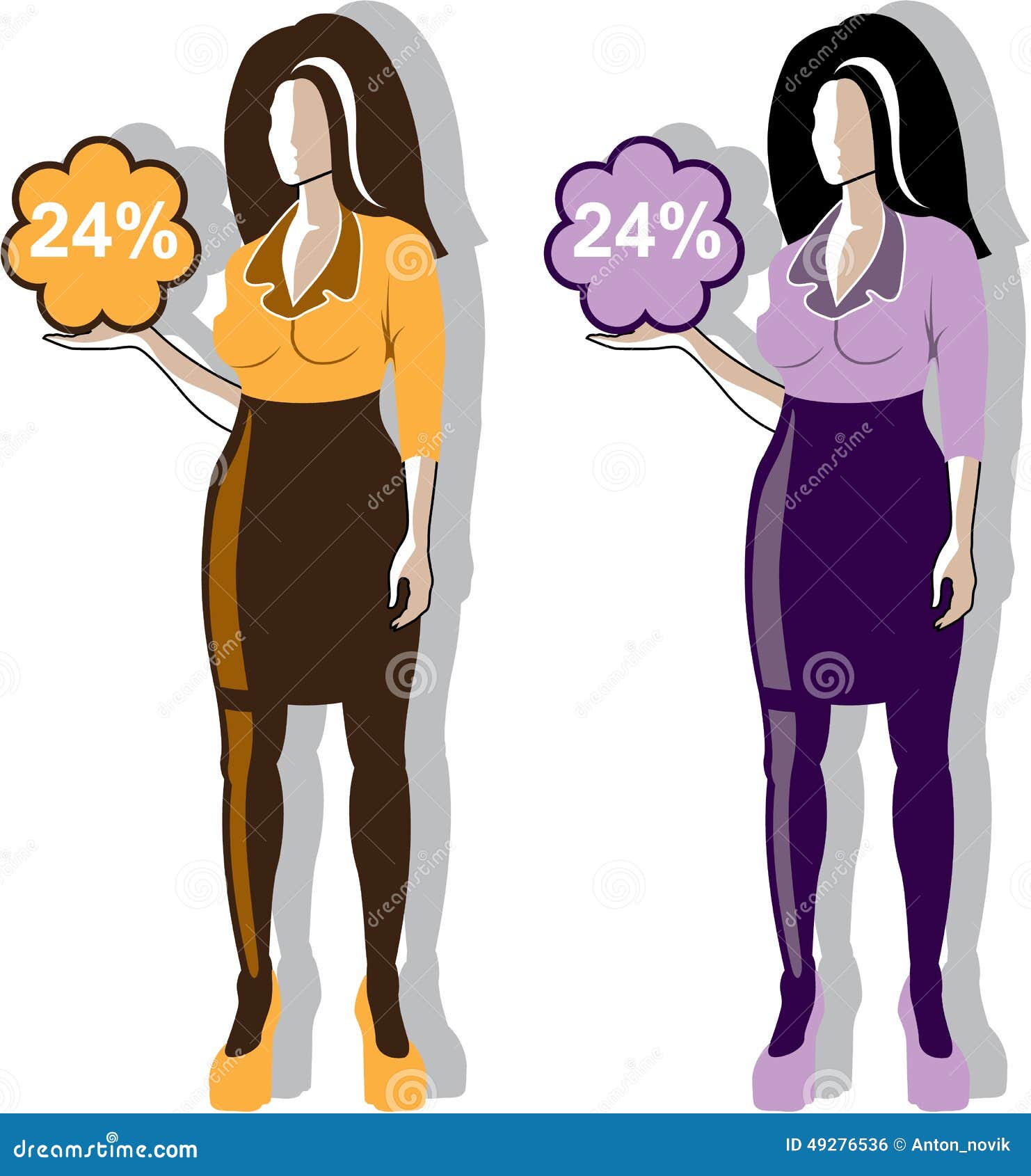 Secretary vector stock vector. Illustration of businesswoman - 49276536