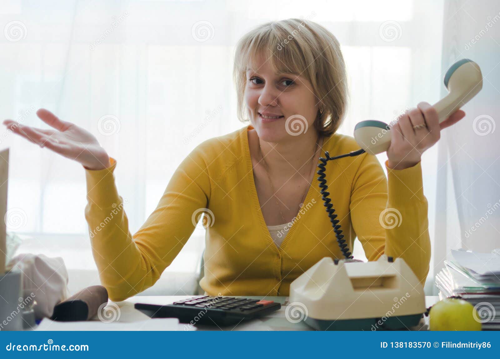 Secretary. stock photo. Image of discuss, call, assistant - 138183570