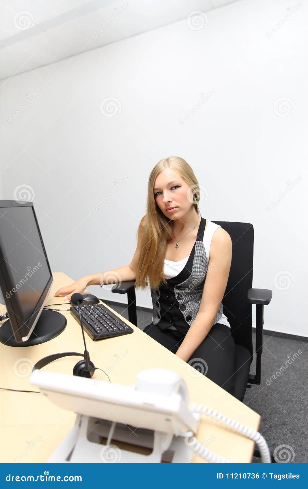 Secretary at work stock photo. Image of idea, female - 11210736