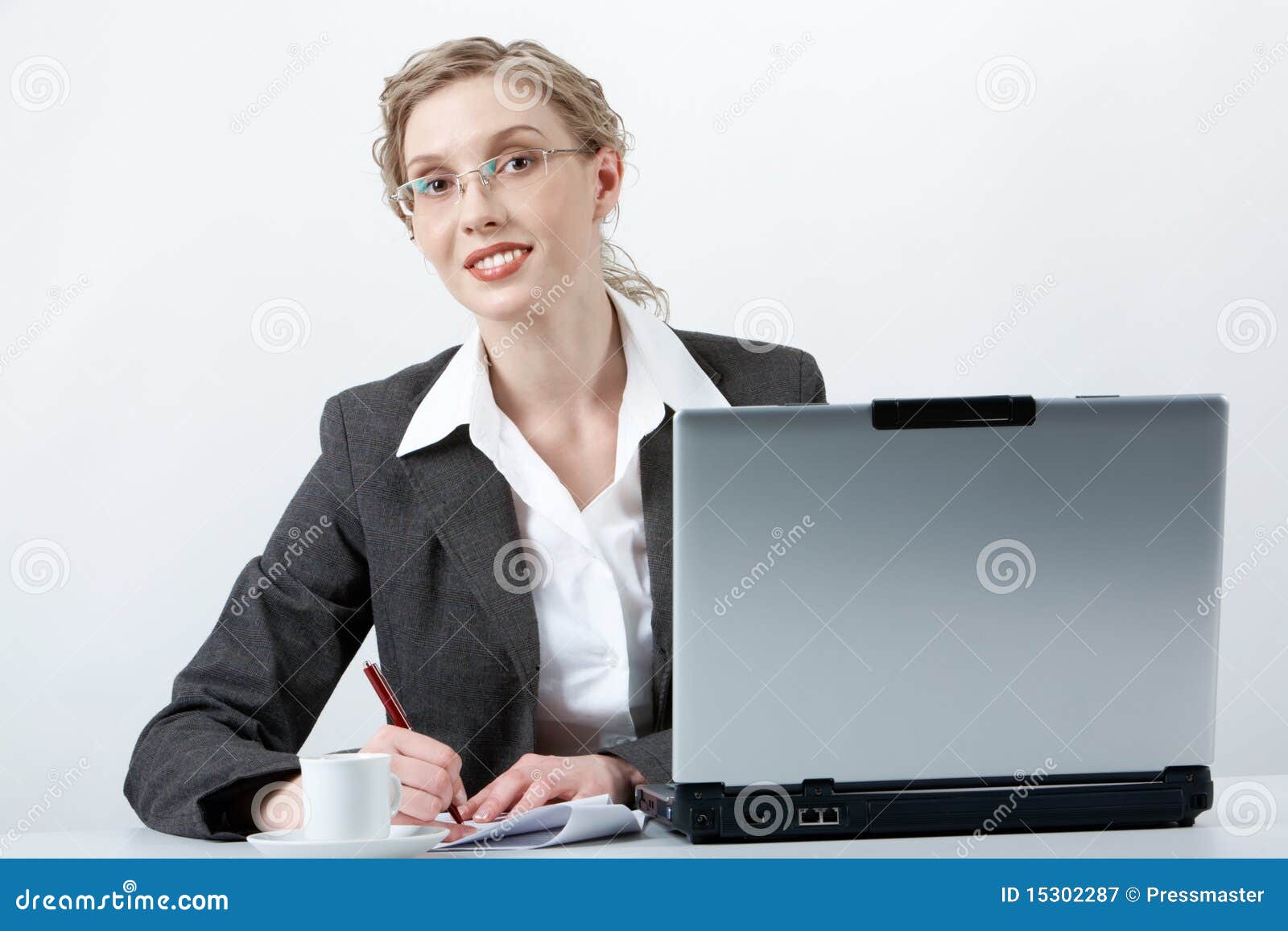 Secretary at work stock image. Image of people, business - 15302287