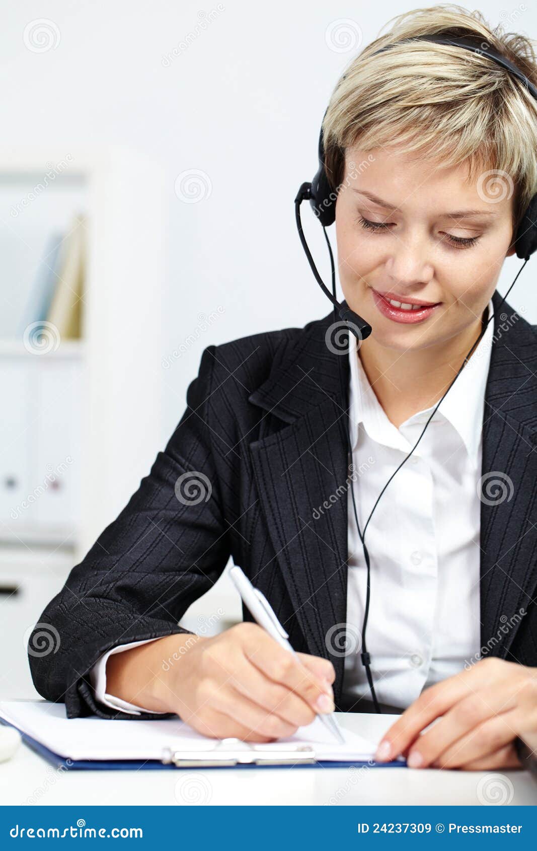 Secretary at work stock image. Image of communication - 24237309