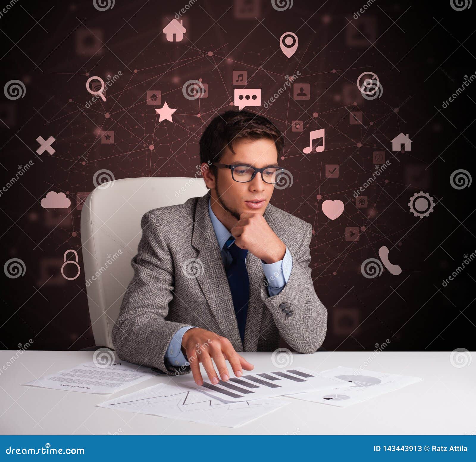 Secretary Work with Multitask Concept Stock Image - Image of concept ...