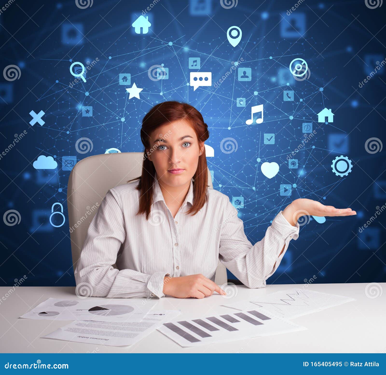 Secretary Work with Multitask Concept Stock Image - Image of bookkeeper ...