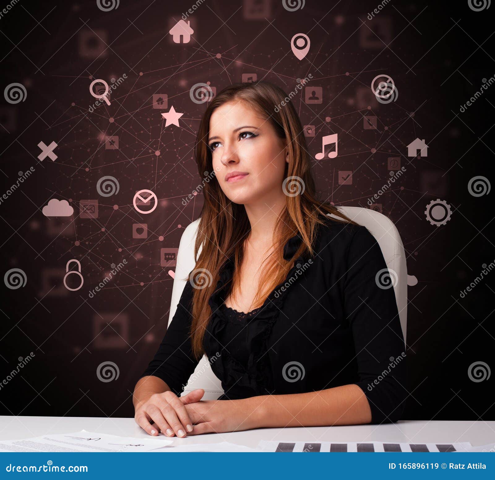 Secretary Work with Multitask Concept Stock Image - Image of accountant ...