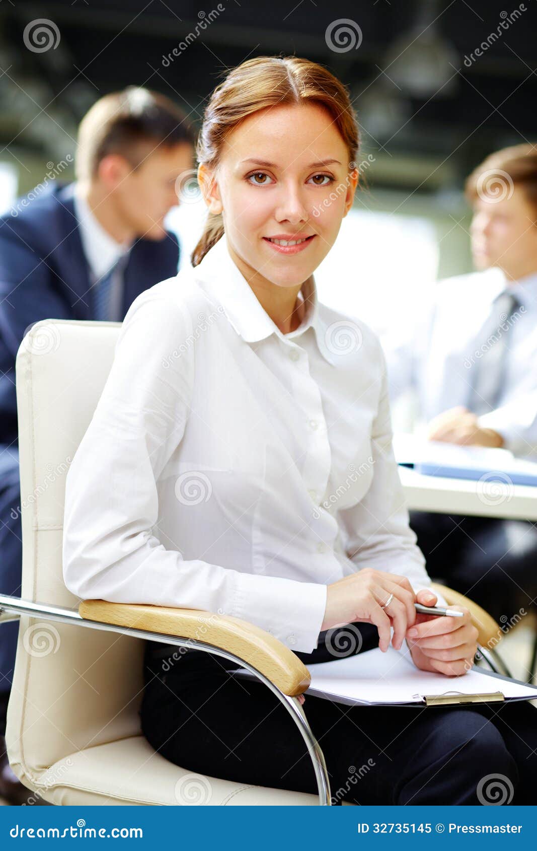 Secretary at work stock image. Image of lovely, corporate - 32735145
