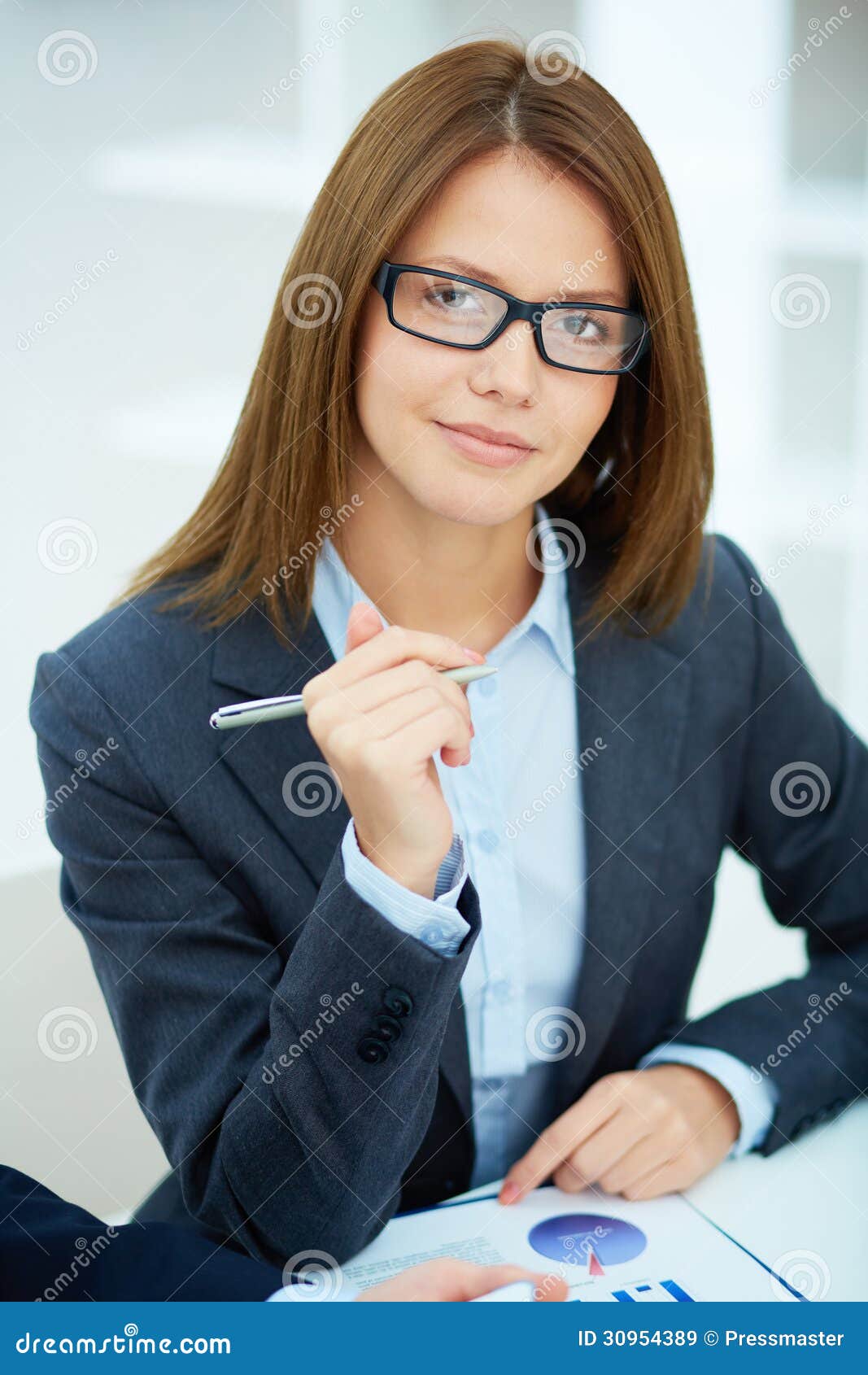 Secretary at work stock image. Image of holding, expression - 30954389