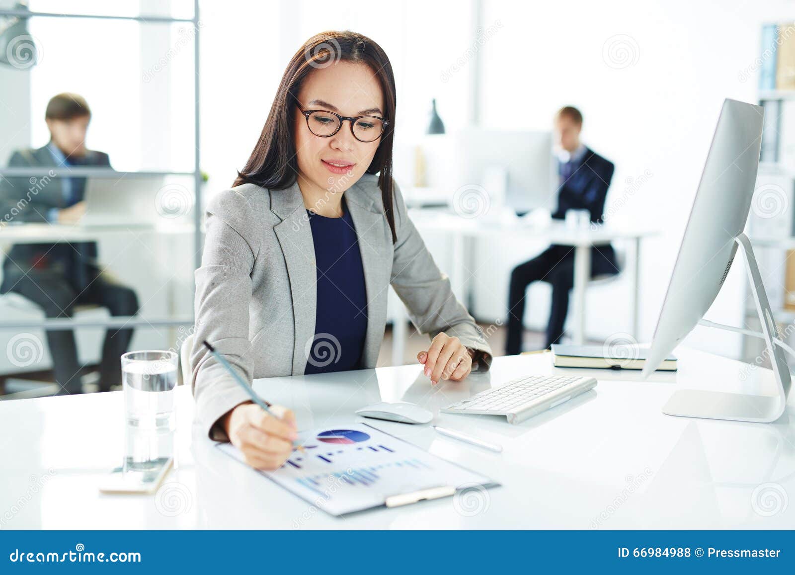 Secretary at work stock photo. Image of business, employee - 66984988