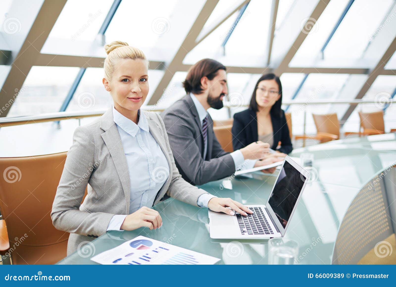 Secretary at work stock image. Image of women, pretty - 66009389