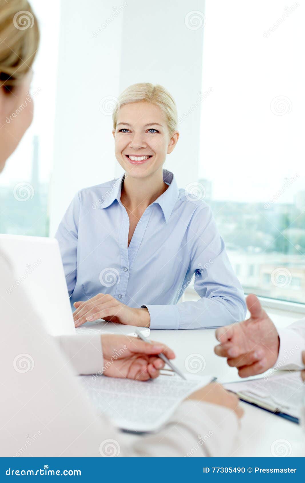 Secretary at work stock photo. Image of communication - 77305490