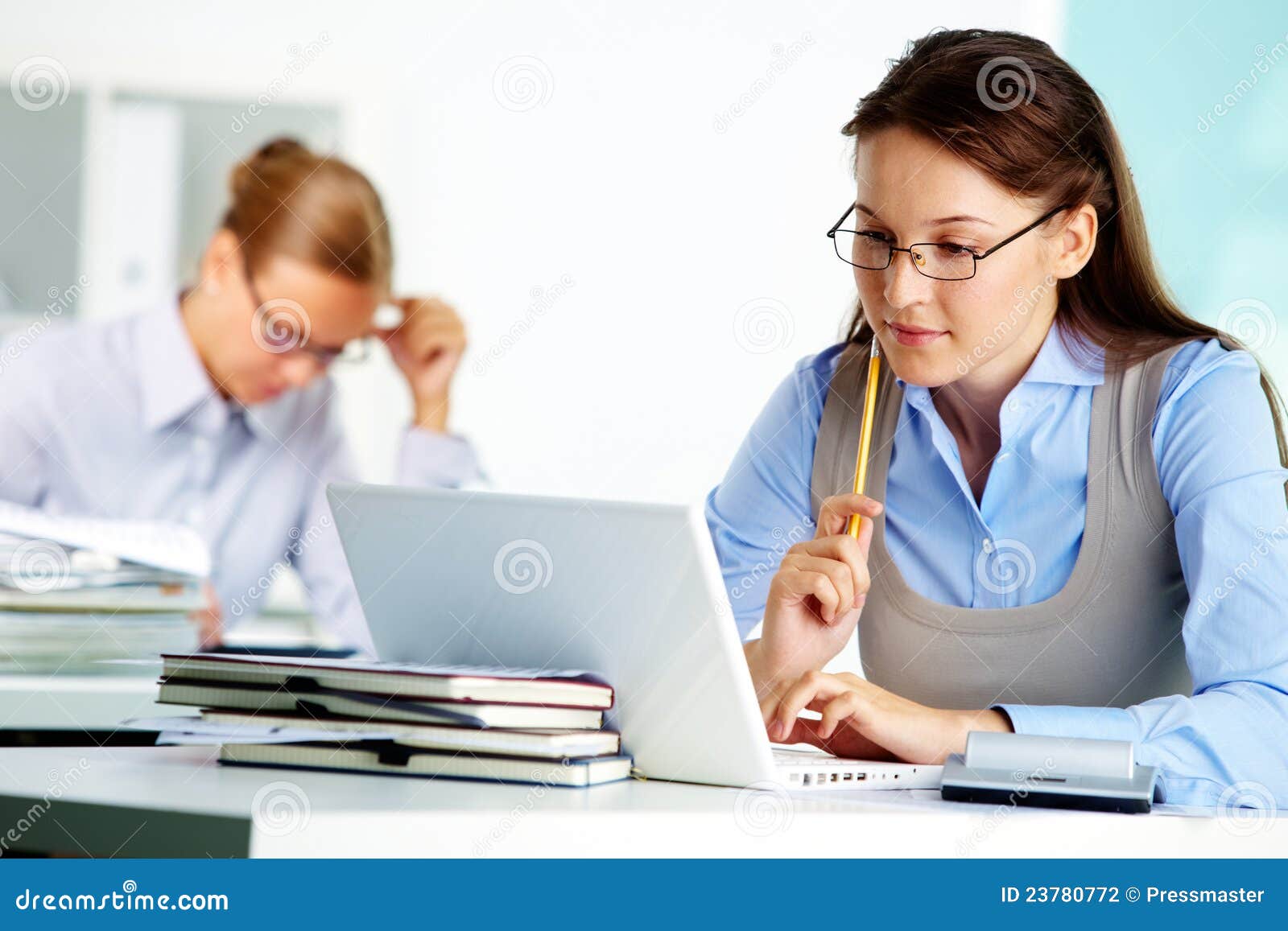 Secretary working stock photo. Image of formal, data - 23780772