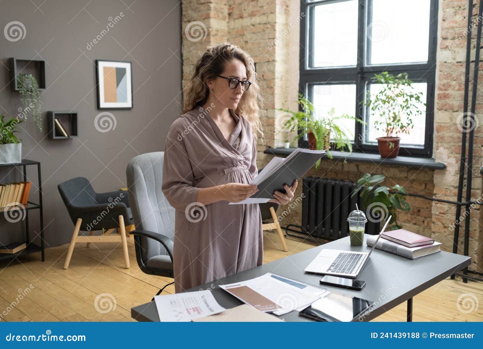 Secretary Working with Documents at Office Stock Photo - Image of ...