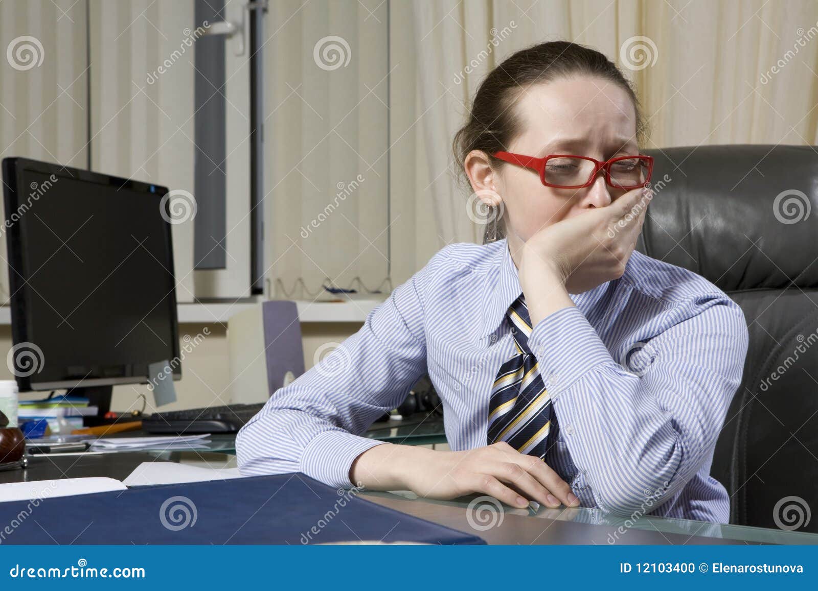 Secretary in the workplace stock photo. Image of eyeglasses - 12103400
