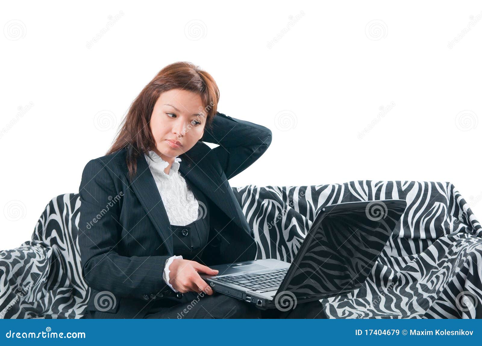 Secretary Works at the Computer Stock Image - Image of receptionist ...