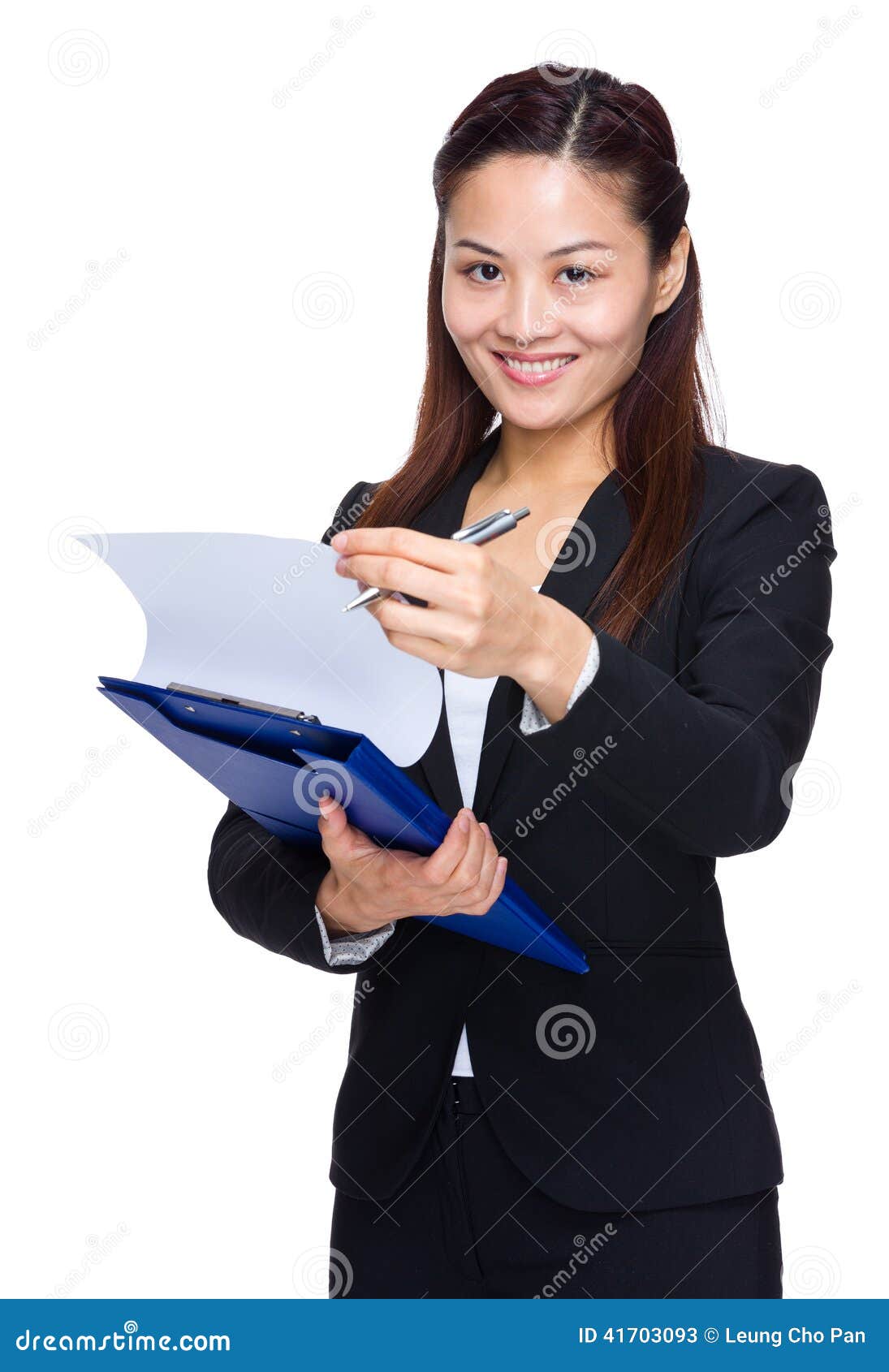 Secretary Write on Clipboard Stock Image - Image of executive, positive ...
