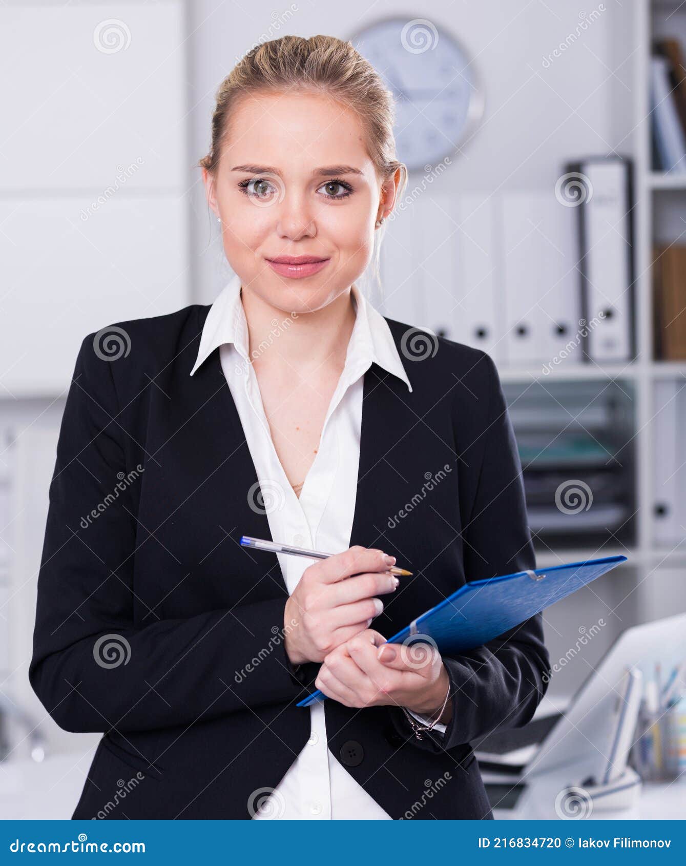 Secretary Writing Instructions Stock Photo - Image of focusing ...