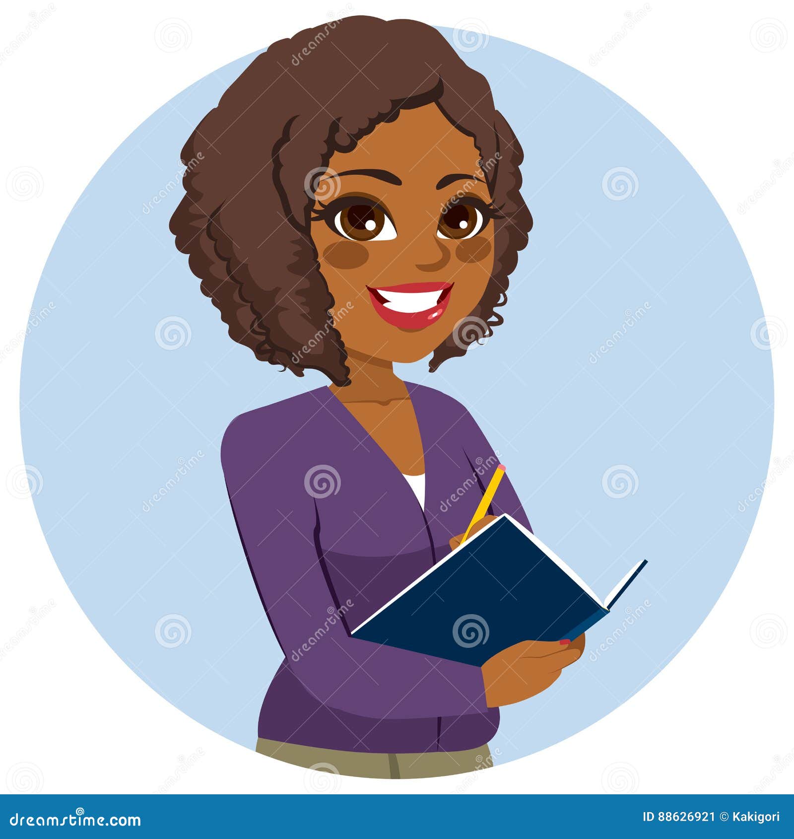 Secretary Writing Notes stock vector. Illustration of office - 88626921